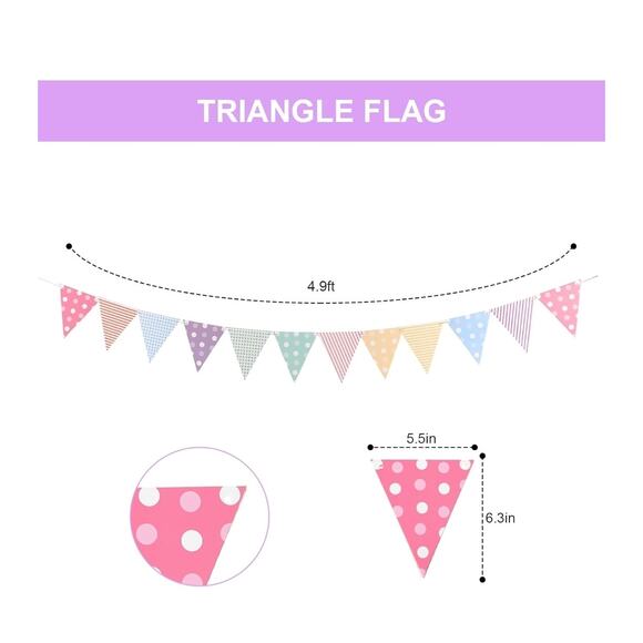Amazon | Party Supplies | Happy Birthday Banner Pastel Birthday Party ...